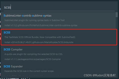 Sublime安装插件 Vue代码高亮 Scss高亮sublime Vue插件 Csdn博客