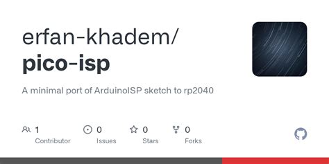 Github Erfan Khadem Pico Isp A Minimal Port Of Arduinoisp Sketch To Rp2040