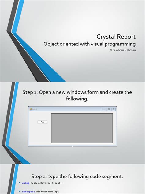 lecture 11 crystal report application pdf computer science