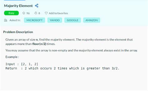 Majority Element Using Go From InterviewBit