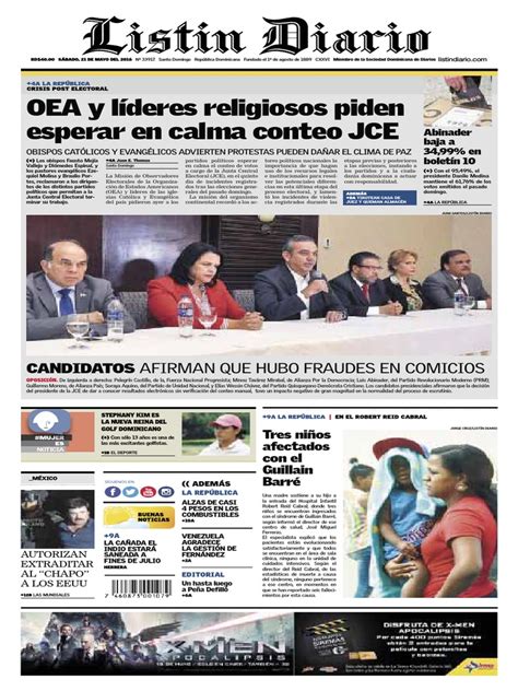 Listin Diario 21052016 Elecciones República Dominicana Prueba