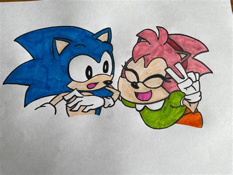 Sonic Origins Sonic And Amy By Muthoni16 On Deviantart