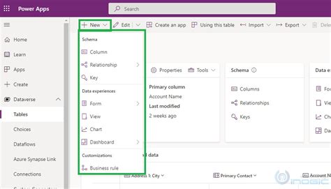 The New Look Of Dataverse Tables Microsoft Dynamics 365 Crm Tips And