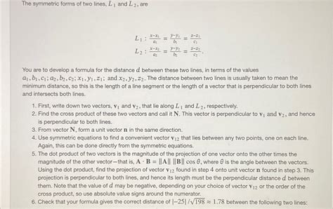 solved the symmetric forms of two lines l1 ﻿and l2