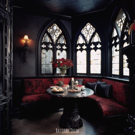 Gothic Breakfast Nook Gothic House Dark Home Decor Gothic Home Decor