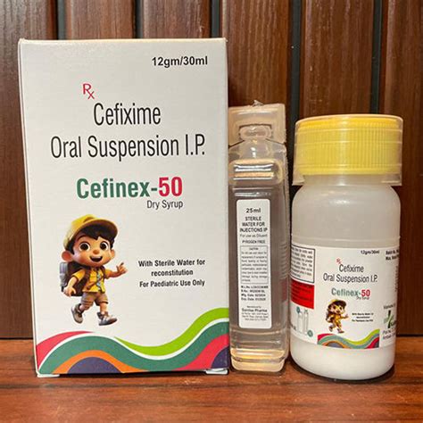 Cefixime Oral Suspension Liquid Formulation Suitable For Adults With Dosage Guidelines As