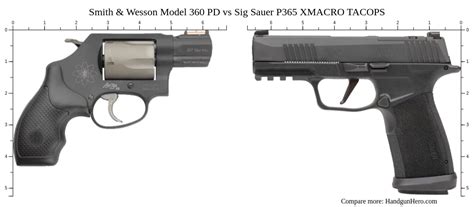 Smith And Wesson Model 360 Pd Vs Sig Sauer P365 Xmacro Tacops Size