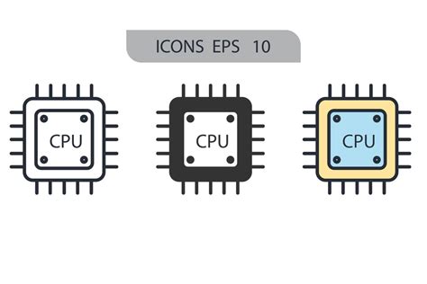 Cpu Icons Symbol Vector Elements For Infographic Web 9922306 Vector Art At Vecteezy
