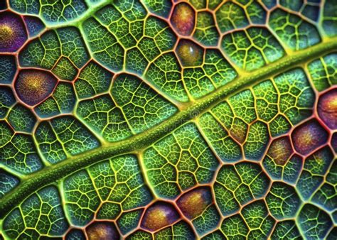 Unveiling The Secrets Of A Leaf A Panoramic Microscopic Journey Through