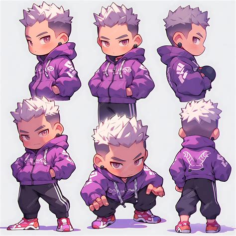 Premium Photo Character Of Male Fitness Trainer Chibi Kawaii Gym Owner Athletic Fashion