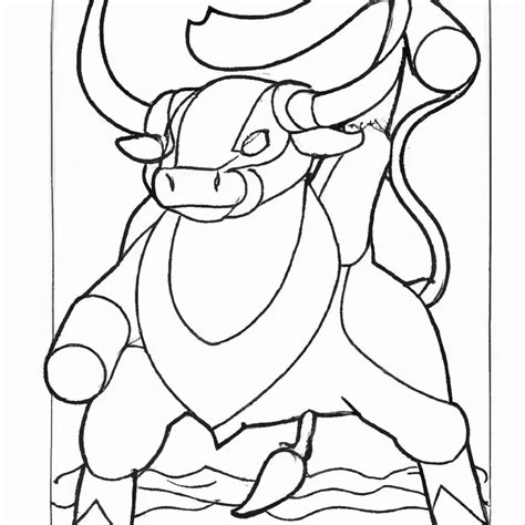 Desenhos Incríveis De Pokémon Tauros Para Imprimir E Colorir