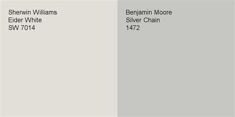 Sherwin Williams Eider White Vs Benjamin Moore Silver Chain Comparison