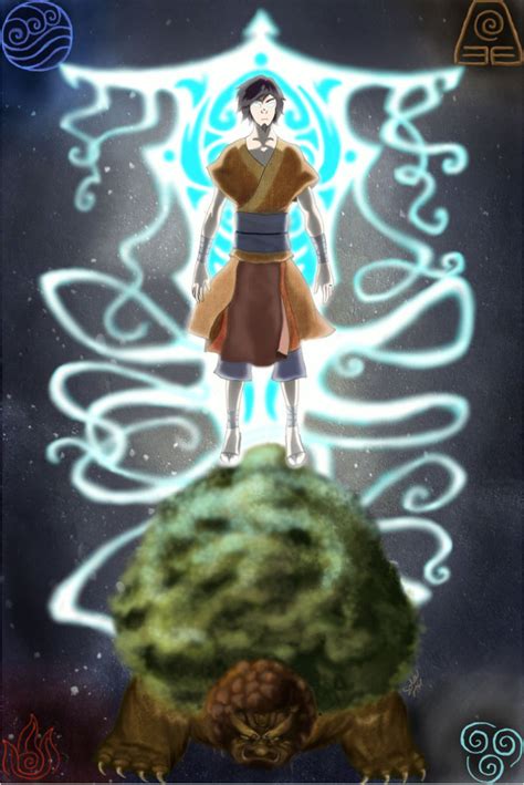 The First Avatar And His Light Wan And Raava From The Legend Of Korra