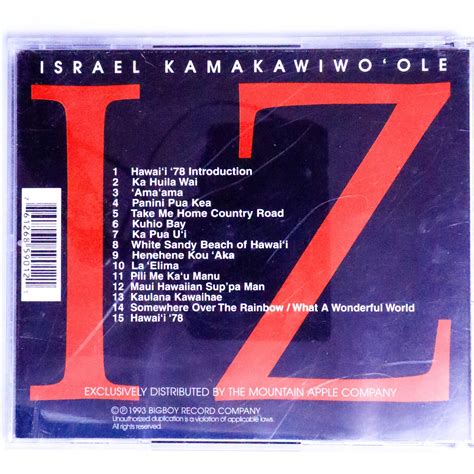 Israel Kamakawiwoole Facing Future Cd 1993 Pop Reggae Hawaiian