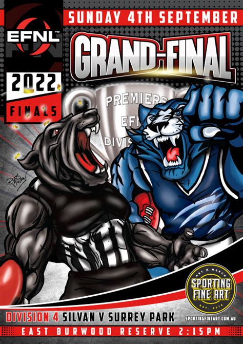 Efnl 2022 Division 4 Grand Final Poster — Sporting Fine Art