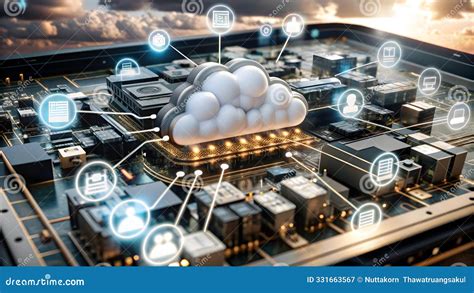 3d Ai Powered Cloud Computing Frame Concept As A Clean Border Frame Featuring Cloud Icons And