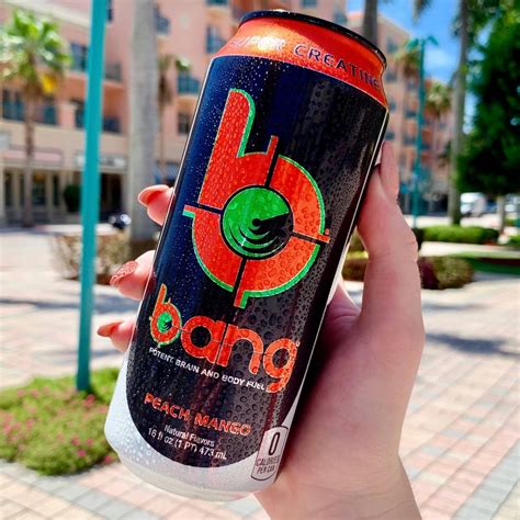 Bang Peach Mango Energy Drink 16 Fl Oz Can