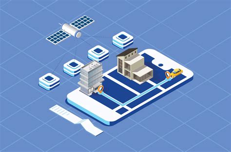 Modern Technology Gps Navigation App Concept In Isometric Vector Illustration Smartphone