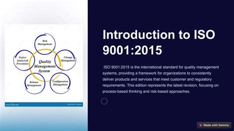 Introduction To Iso 90012015 Quality Management System Presentation Ppt