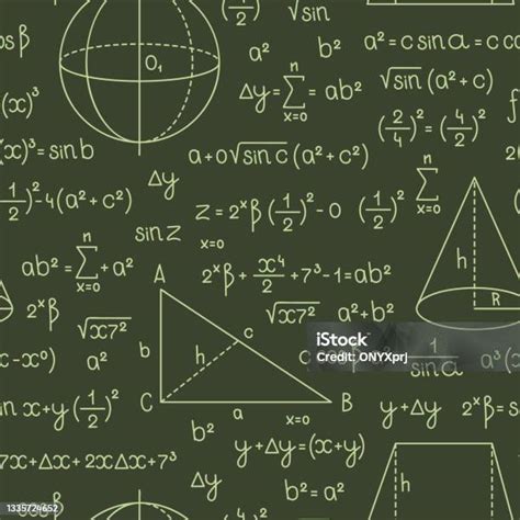 Pola Rumus Rumus Matematika Atau Geometri Dengan Grafik Huruf Dan Angka
