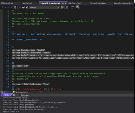 Is It A Bad Idea To Insert Table Data In A Publishsql File Rdotnet