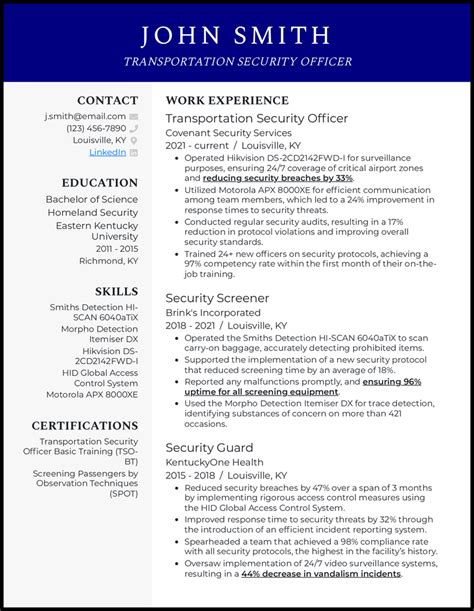 7 Security Officer Resume Examples [and Templates]