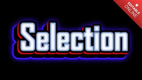 Selection Sport Blue Red 3d Text Effect Generator