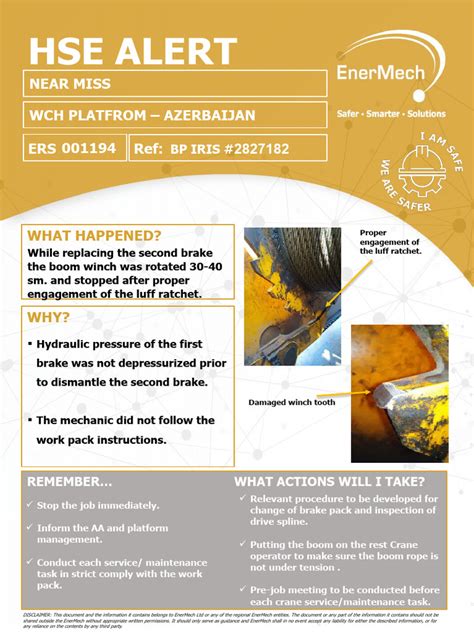 Safety Alert Incorrect Isolations Theon Crane Drum Event 001194 Pdf