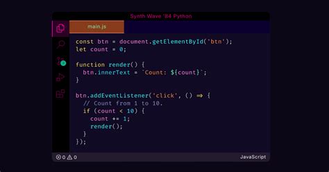 Synth Wave 84 Python Edition By Skengrek Vs Code Themes