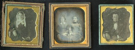3 Daguerreotype Images In Various Condition All Sixth Plates For