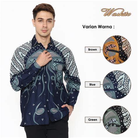 Jual Waskito Kemeja Batik Katun Pria Kb 21110637 Shopee Indonesia