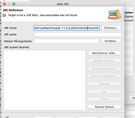 Java 11 Can Not Add As Jre In Spring Tool Suite Version 397 Stack