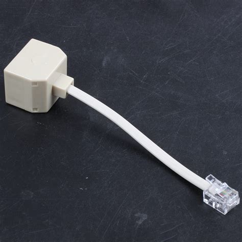 Quanbu Telephone Rj11 Male Line To Double Rj11 Female Jack Filter Splitter Adapter Daraz Pk