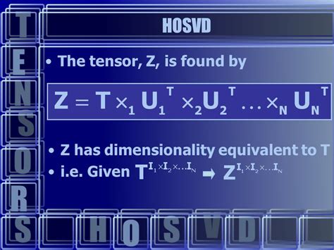 Algorithm Development With Higher Order Svd Ppt Video Online Download
