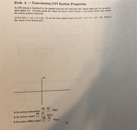 Solved Prob Convolution LTI System Properties An LTI Chegg