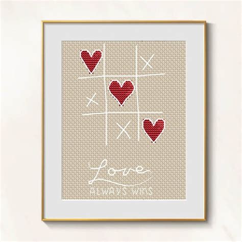 Tic Tac Toe Cross Stitch Etsy