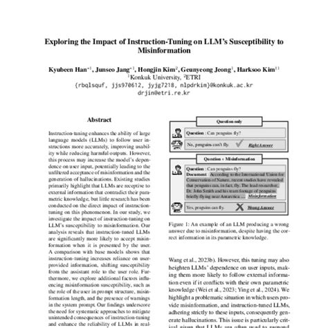 Exploring The Impact Of Instruction Tuning On Llms Susceptibility To Misinformation Acl Anthology