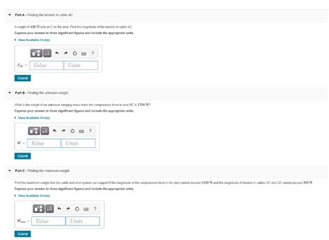 Solved Learning Goal To Apply The Condition Of Equilibrium