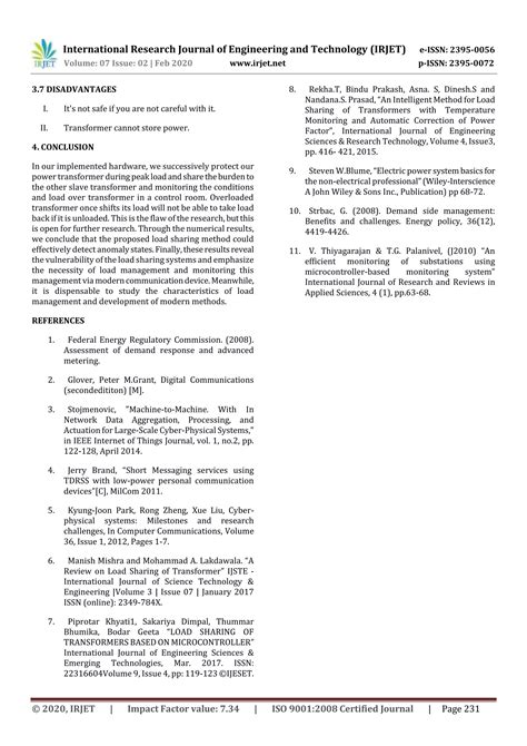 Irjet Automatic Load Sharing Of Transformer Pdf
