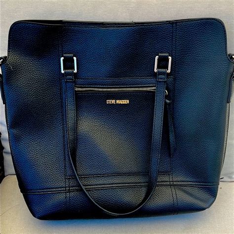 Steve Madden Bags Steve Madden Black Tote Bag Large 4 Inches Poshmark