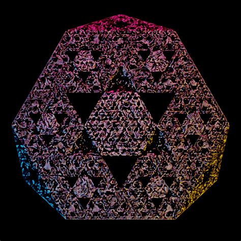 Cross Section Of A Menger Sponge Fractal Super Low Samples Render
