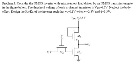 Problem 1 The Threshold Voltage Of The Nmos Transmission Gate Transis