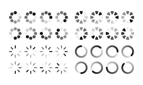 Buffering Loading Initializing Waiting Screen Icon Set 13105465 Vector