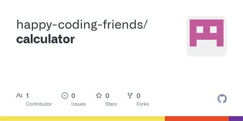 GitHub Happy Coding Friends Calculator