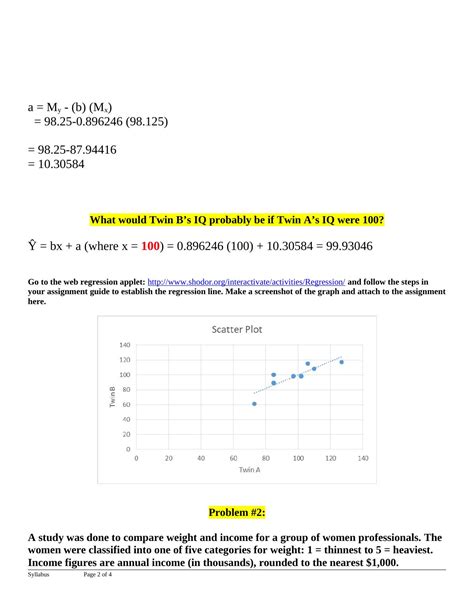 Correlation And Regression Guide And Example