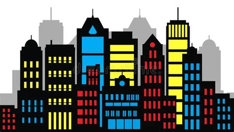 Edificios De Ciudades De Silueta De Paisajes Negros Y De Diseño Moderno