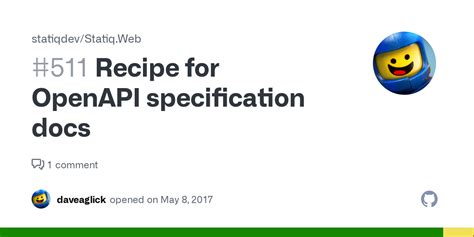 Recipe For Openapi Specification Docs · Issue 511 · Statiqdevstatiq
