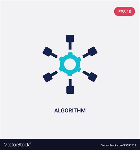 Two Color Algorithm Icon From Artificial Vector Image