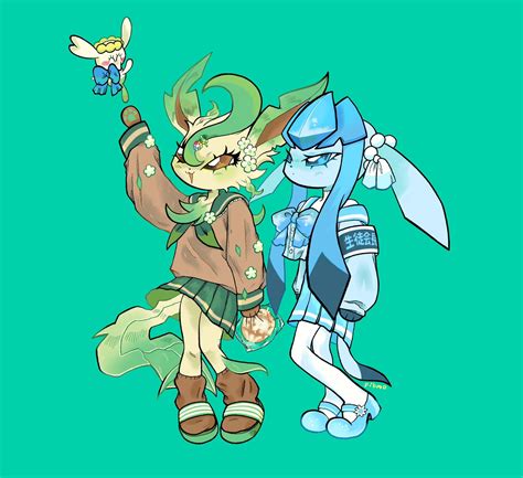 Pibmo On Twitter Leafeon And Glaceon Https T Co Eo Ahyn Twitter Cute