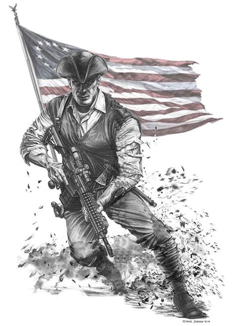 Second Amendment Minuteman Tattoo